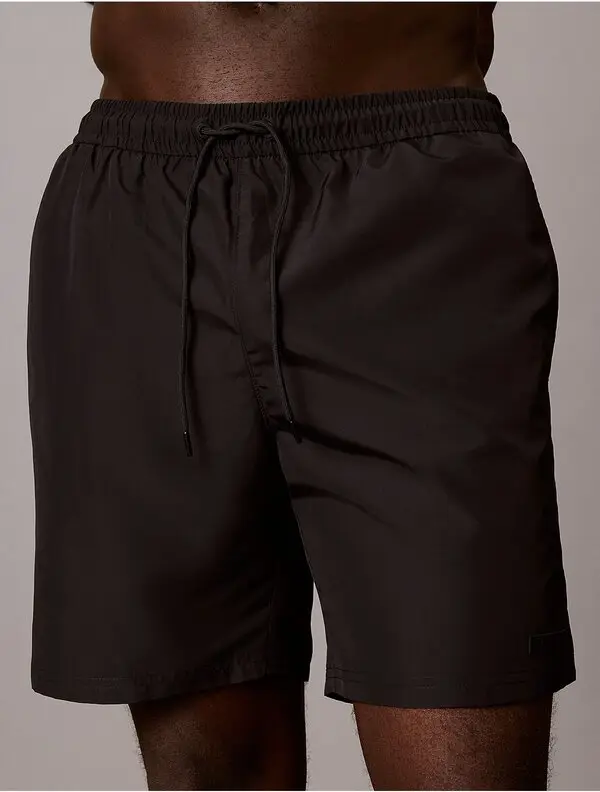 Calvin Klein Icon Logo Drawstring 7" Swim Shorts - Black