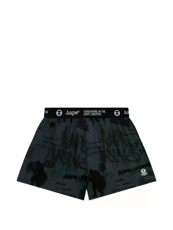 AAPE BY *A BATHING APE Graffiti-print Boxers - Grey