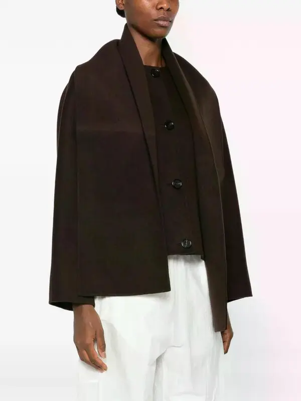 Max Mara Kate Button-up Scarf-detail Jacket