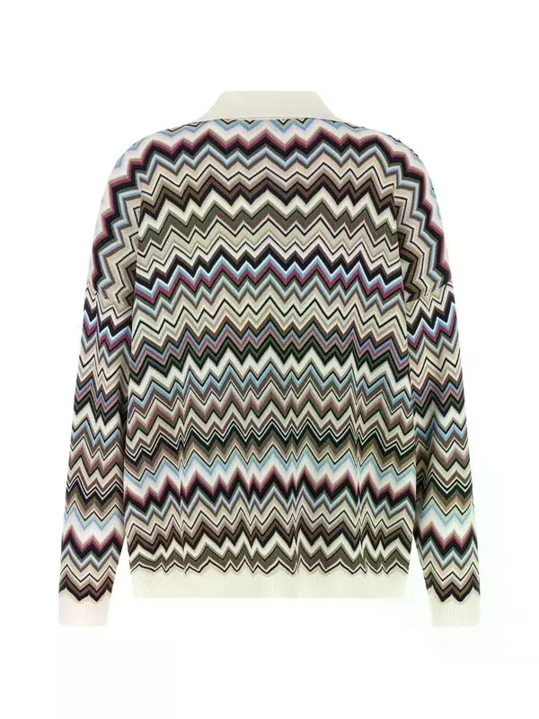 Missoni Oversized Wool And Viscose Zig Zag Polo