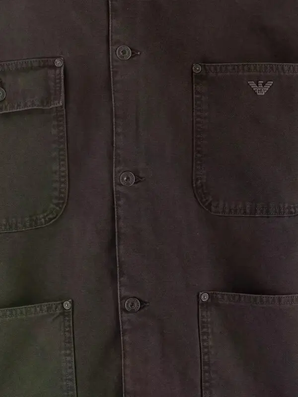 Emporio Armani Logo-plaque Cotton Coat