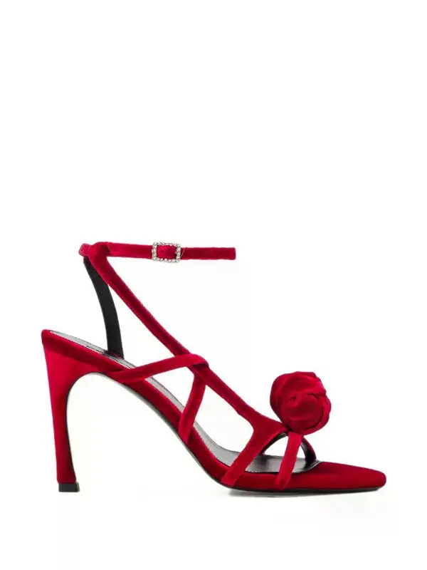 ROTATE BY BIRGER CHRISTENSEN Velvet Sandals - Red