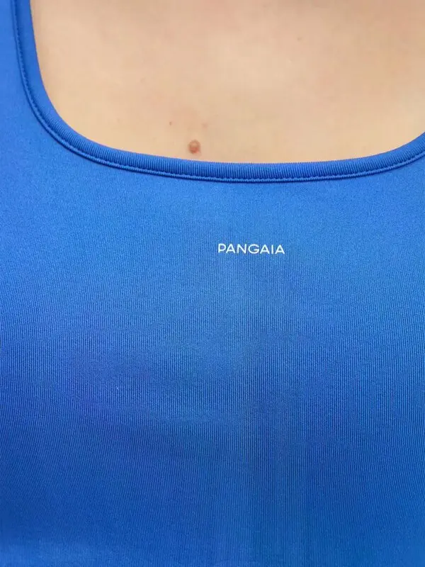 PANGAIA Logo-print Racerback Tank Top