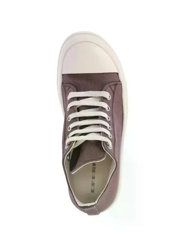 Rick Owens Low Cotton-canvas Sneakers - Purple