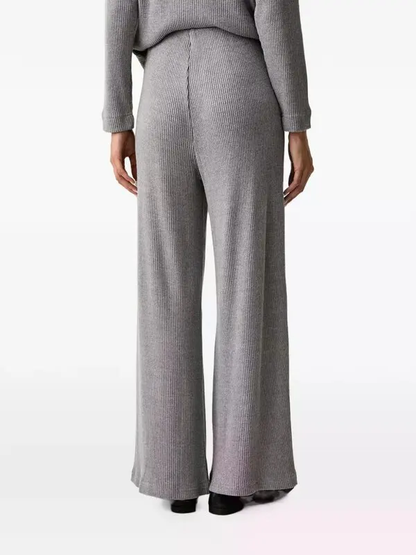 Dkny Ribbed-knit Wide-leg Track Pants