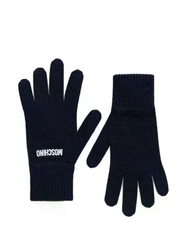 Moschino Logo-embroidered Gloves