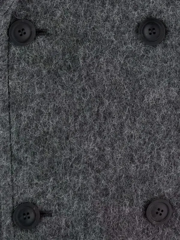 COOR Double-breasted Brushed-finish Coat