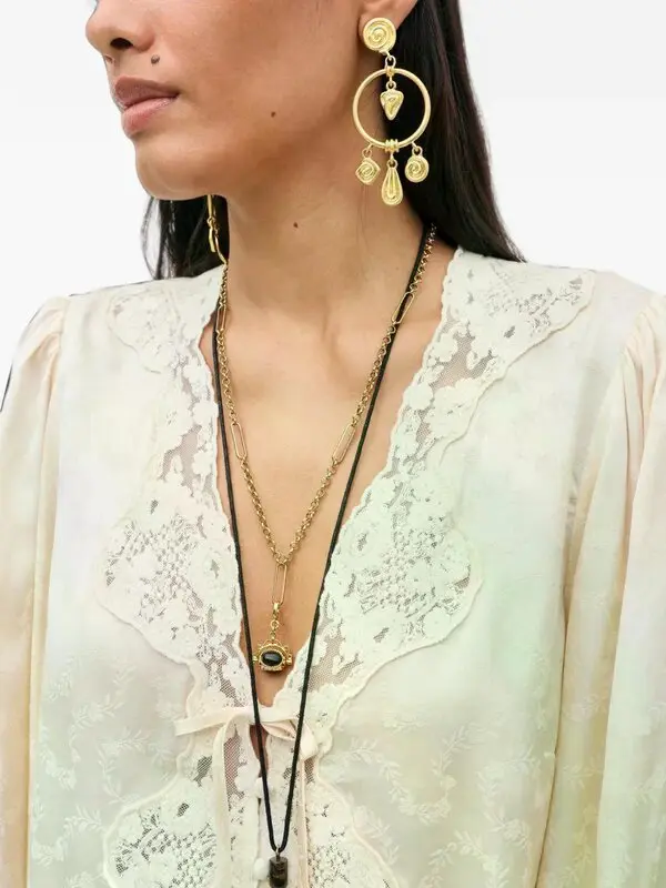 Rixo Tove Floral-jacquard Lace-trim Top