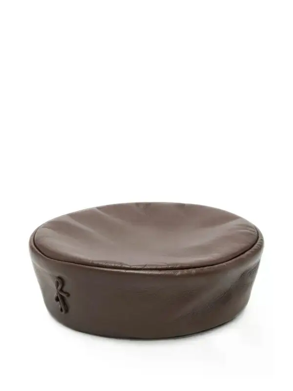 Ruslan Baginskiy Leather Pillbox Hat