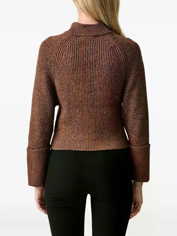 Dkny Ribbed-knit Raglan-sleeve Sweater