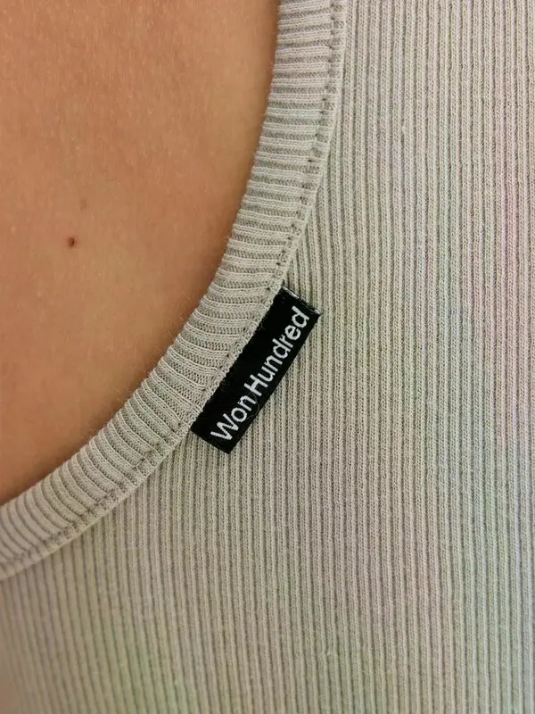 WON HUNDRED Ami Asymmetric Ribbed Top