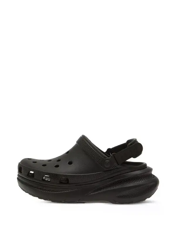 CROCS New Crush Perforated Touch-strap Clogs - Black