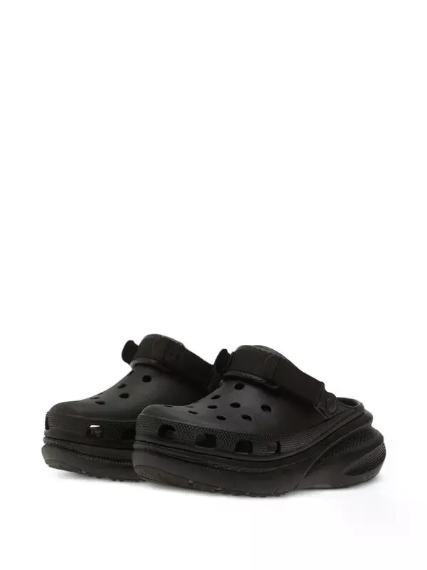 CROCS New Crush Perforated Touch-strap Clogs - Black