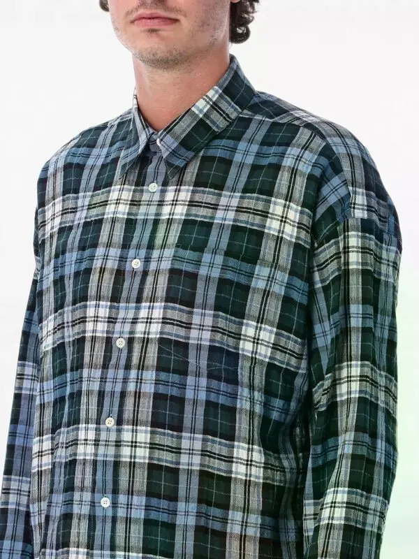 SUNFLOWER Stable Check-pattern Button-down Shirt