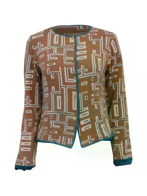 Fendi Ff Logo Button-down Sweater