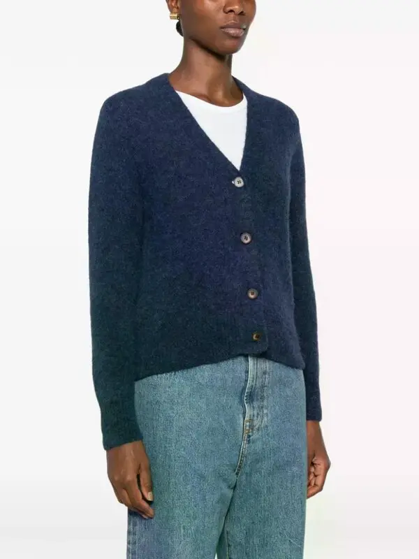 BASE MILANO V-neck Wool Cardigan
