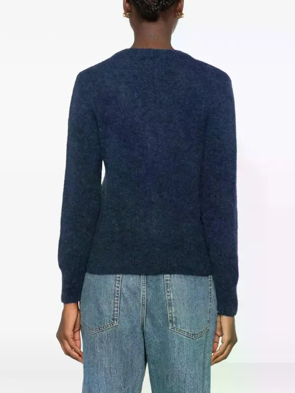 BASE MILANO V-neck Wool Cardigan