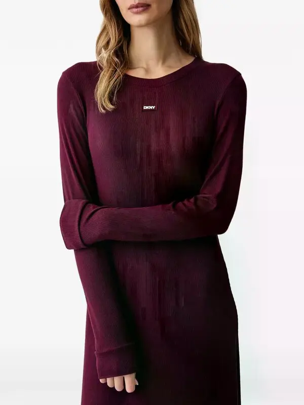 Dkny Ribbed Logo-patch Nightdress