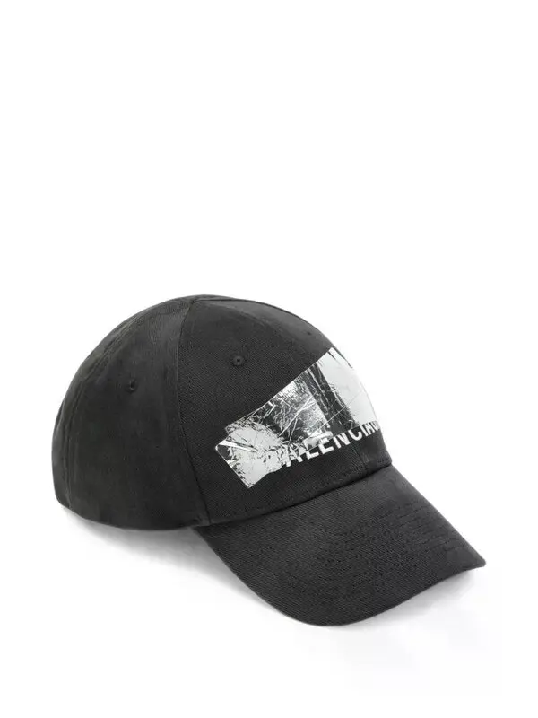 Balenciaga Tape-logo Cap - Black