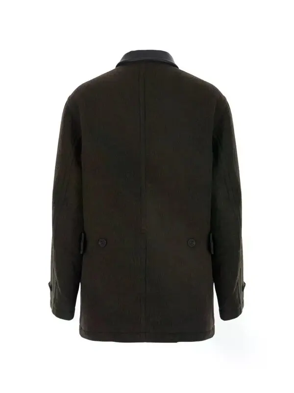 COOR Contrast-collar Wool-blend Coat