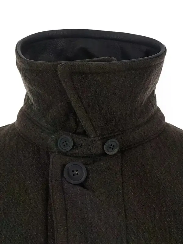 COOR Contrast-collar Wool-blend Coat
