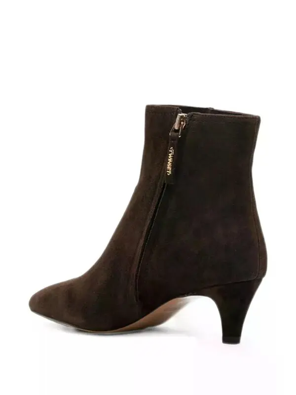 TWINSET Suede Leather Ankle Boots
