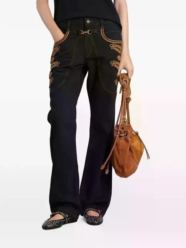 MARANT ETOILE Embroidered Denim Jeans