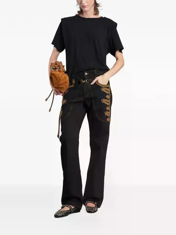 MARANT ETOILE Embroidered Denim Jeans