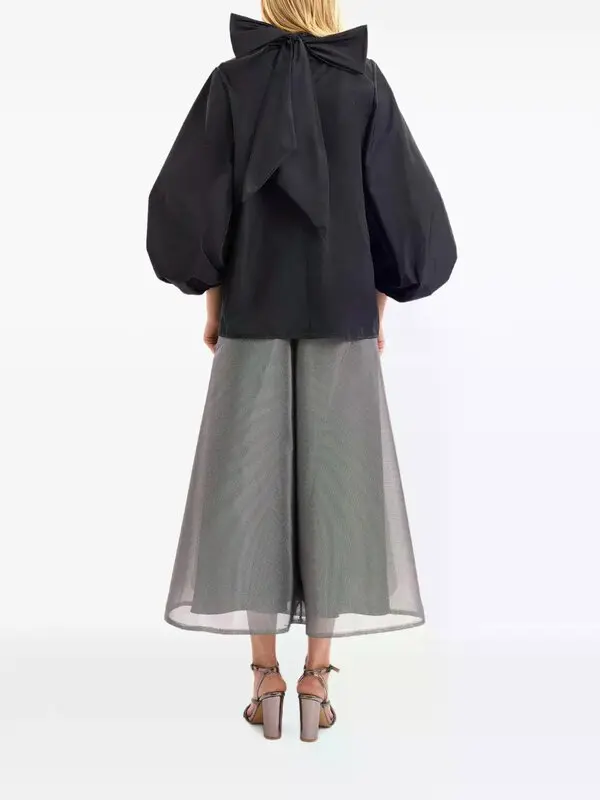 GEMY MAALOUF Bow-detail Puff-sleeve Top