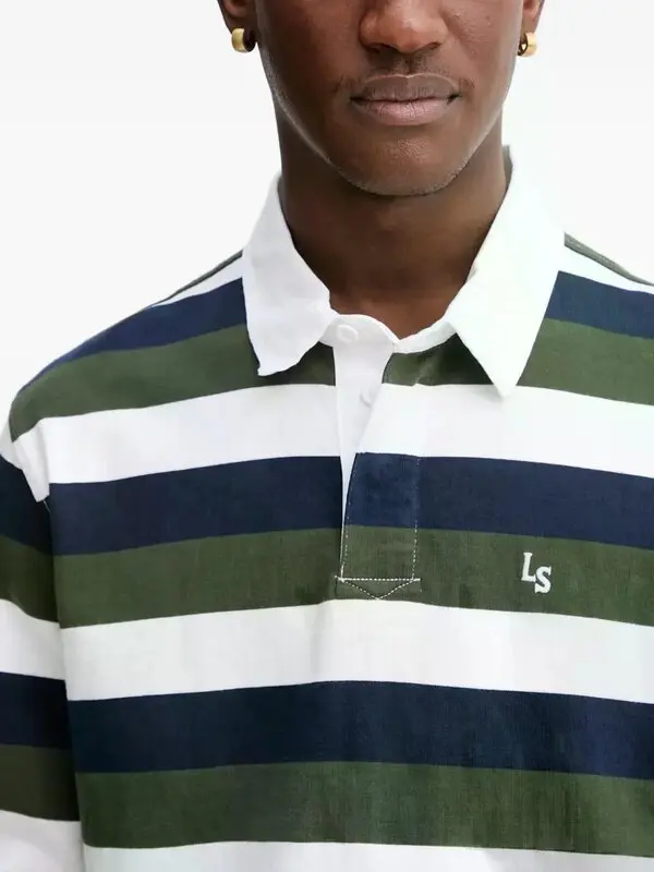 LEVI'S Union Rugby Striped Long-sleeve Polo Shirt