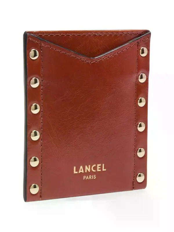 LANCEL Stud-embellished Leather Cardholder