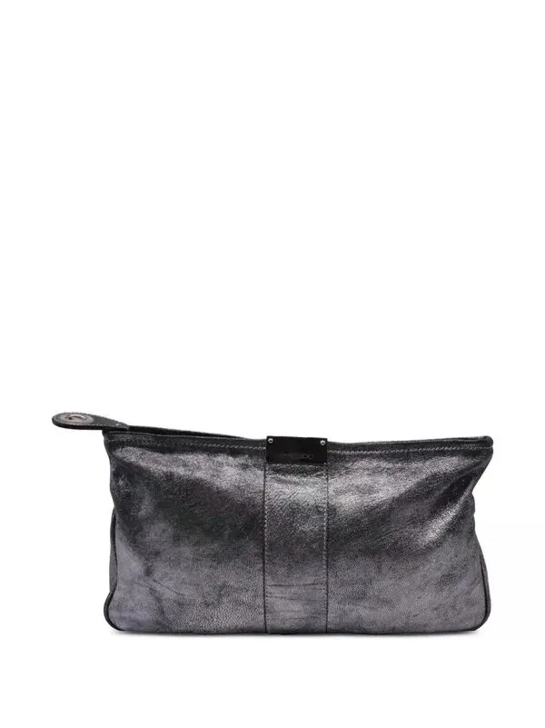 JIMMY CHOO Distressed Zipped Clutch Bag