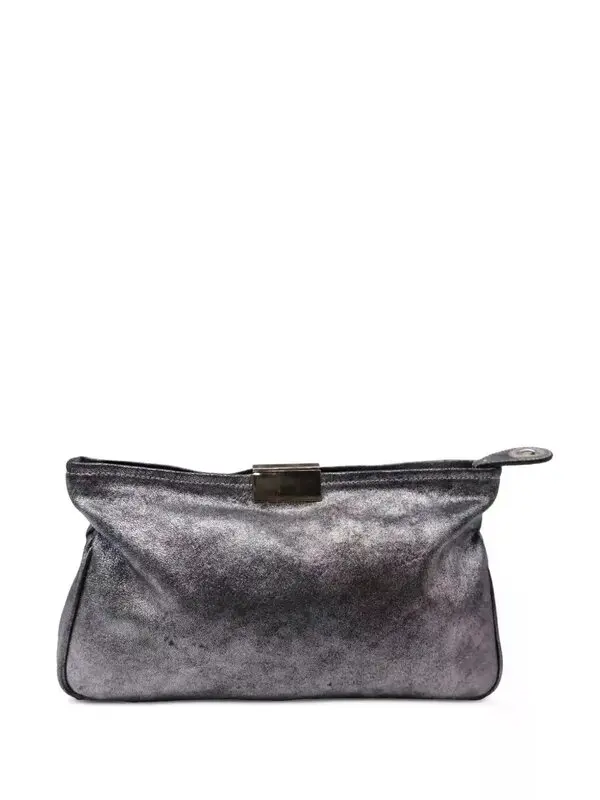 JIMMY CHOO Distressed Zipped Clutch Bag