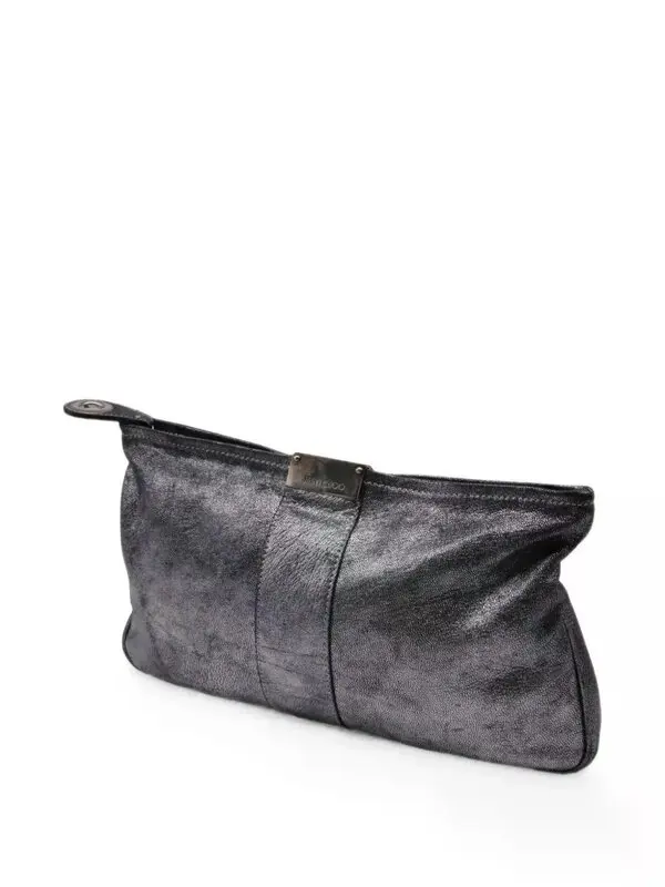 JIMMY CHOO Distressed Zipped Clutch Bag