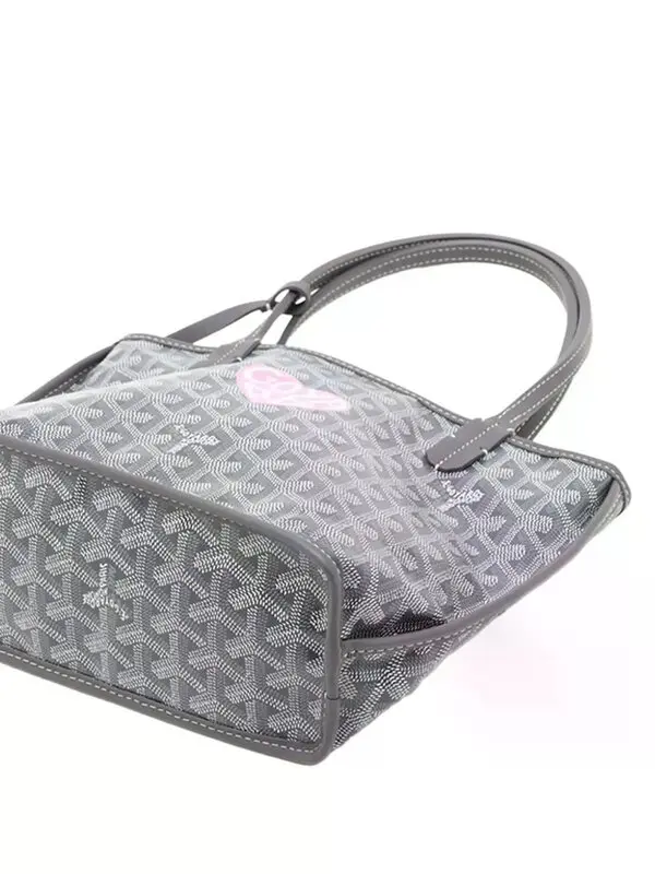Goyard 2000-2026 Mini Goyardine Heart Reversible Anjou Tote Bag