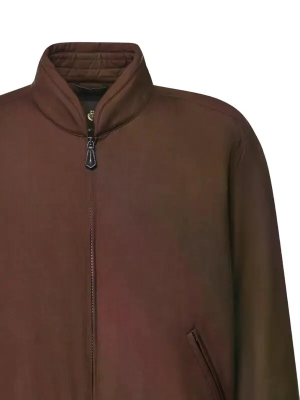Loro Piana Kynan High-neck Bomber Jacket - Brown