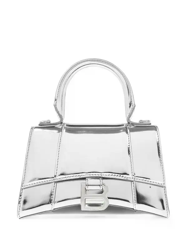 Balenciaga Hourglass Mirror Tote Bag - Silver