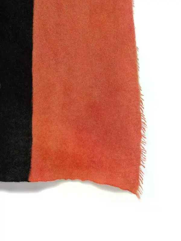 Faliero Sarti Colour-block Frayed Scarf