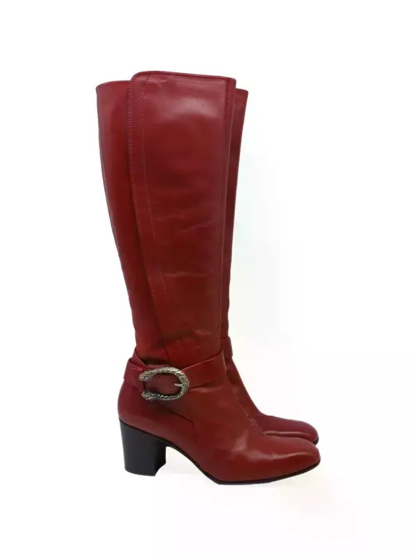 Gucci Dionysus Buckled Knee-high Boots - Red