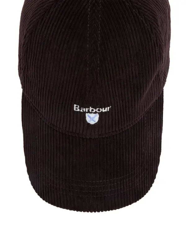 Barbour Preston Cotton Corduroy Logo Cap - Brown