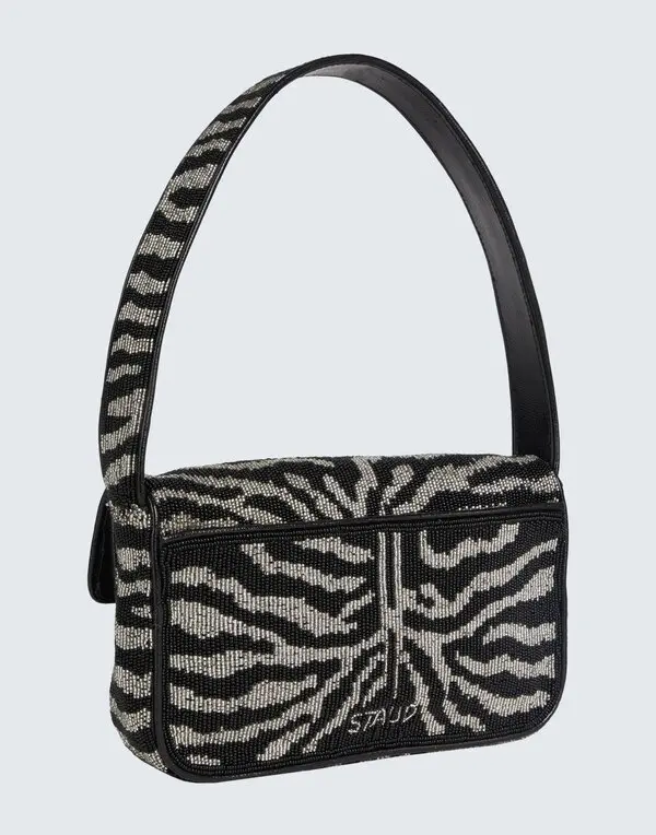 Staud Tommy Beaded Bag Handbag Rayon, Glass, Polyurethane