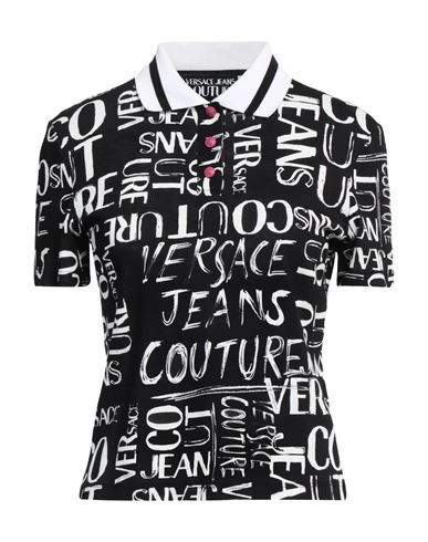 Versace Polo Shirt Size Cotton, Polyester, Polyamide, Elastane - Black