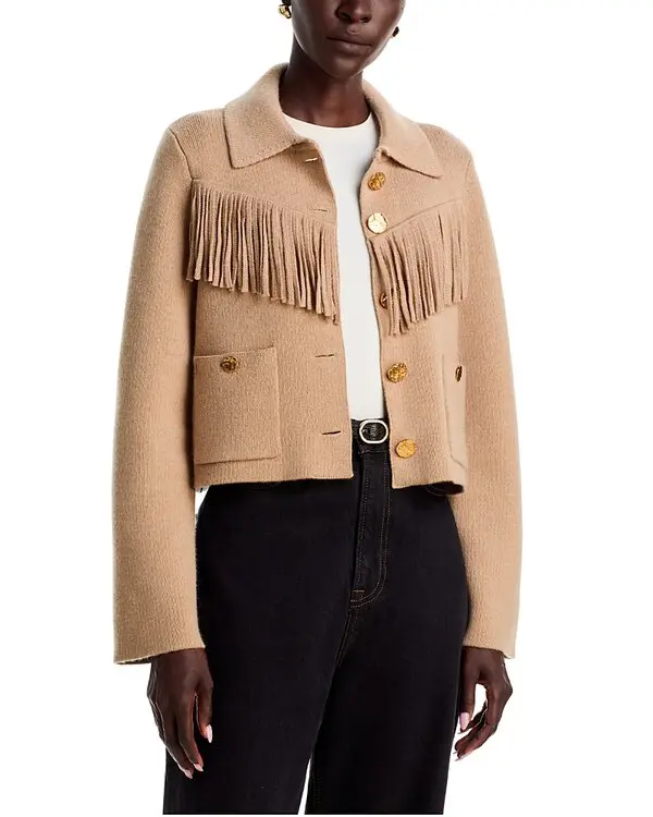 Cara Cara Olympia Merino Wool Fringe Trim Jacket