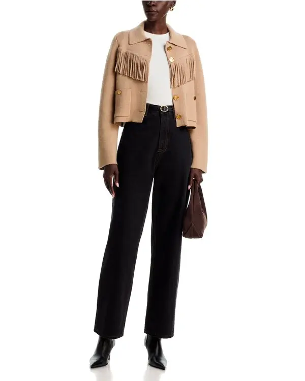 Cara Cara Olympia Merino Wool Fringe Trim Jacket