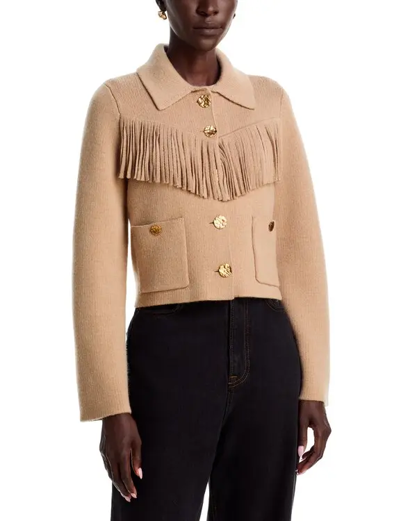 Cara Cara Olympia Merino Wool Fringe Trim Jacket