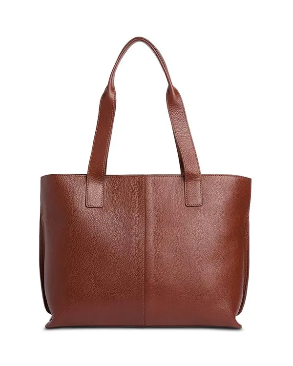 Barbour Alder Large Leather Tote Bag - Brown