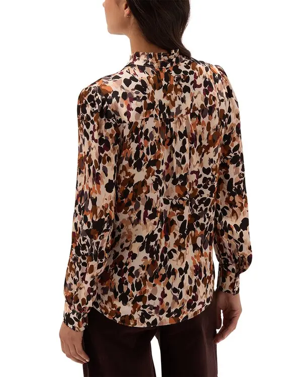 HOBBS LONDON Yasmina Printed Blouson Sleeve Blouse