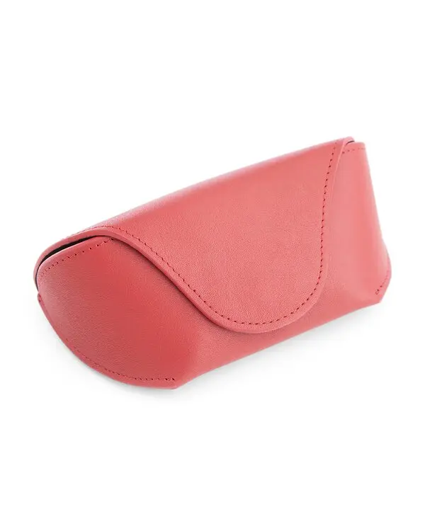 ROYCE NEW YORK Leather Glasses Carrying Case - Red