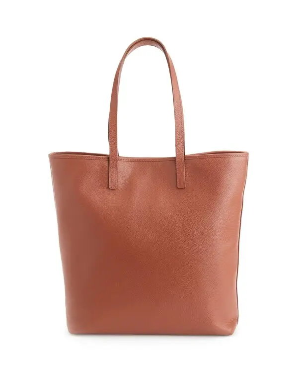 ROYCE NEW YORK Pebble Grain Leather Tall Tote