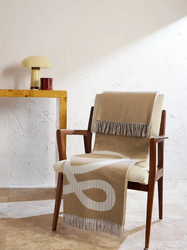 Loewe Anagram Wool And Cashmere-blend Throw